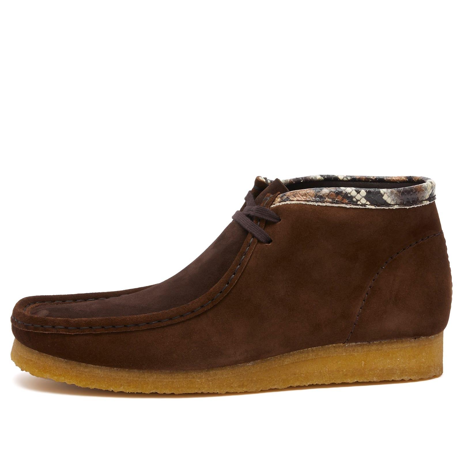 Clarks Wallabee Boot Snake Combi in Brown for Men | Lyst