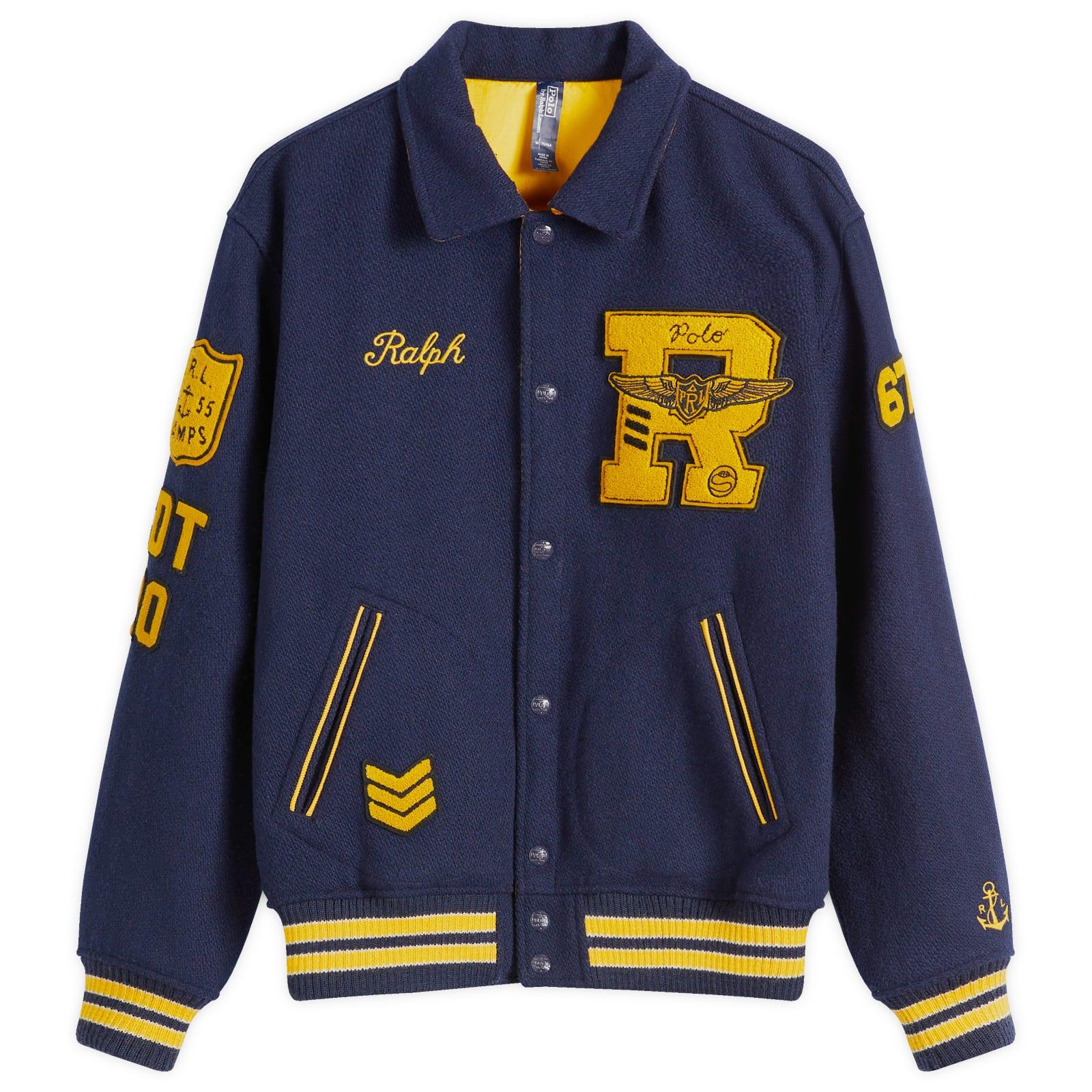 Polo Ralph Lauren Reversible Varsity Jacket in Blue for Men | Lyst