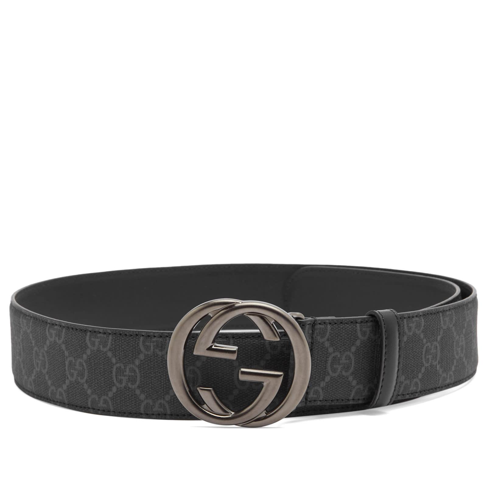 Gucci Interlocking G Monogram Belt in Black for Men | Lyst