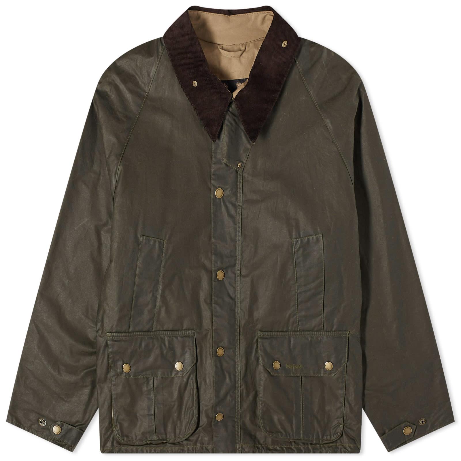 Barbour Heritage + Wax Deck Jacket in Green for Men | Lyst