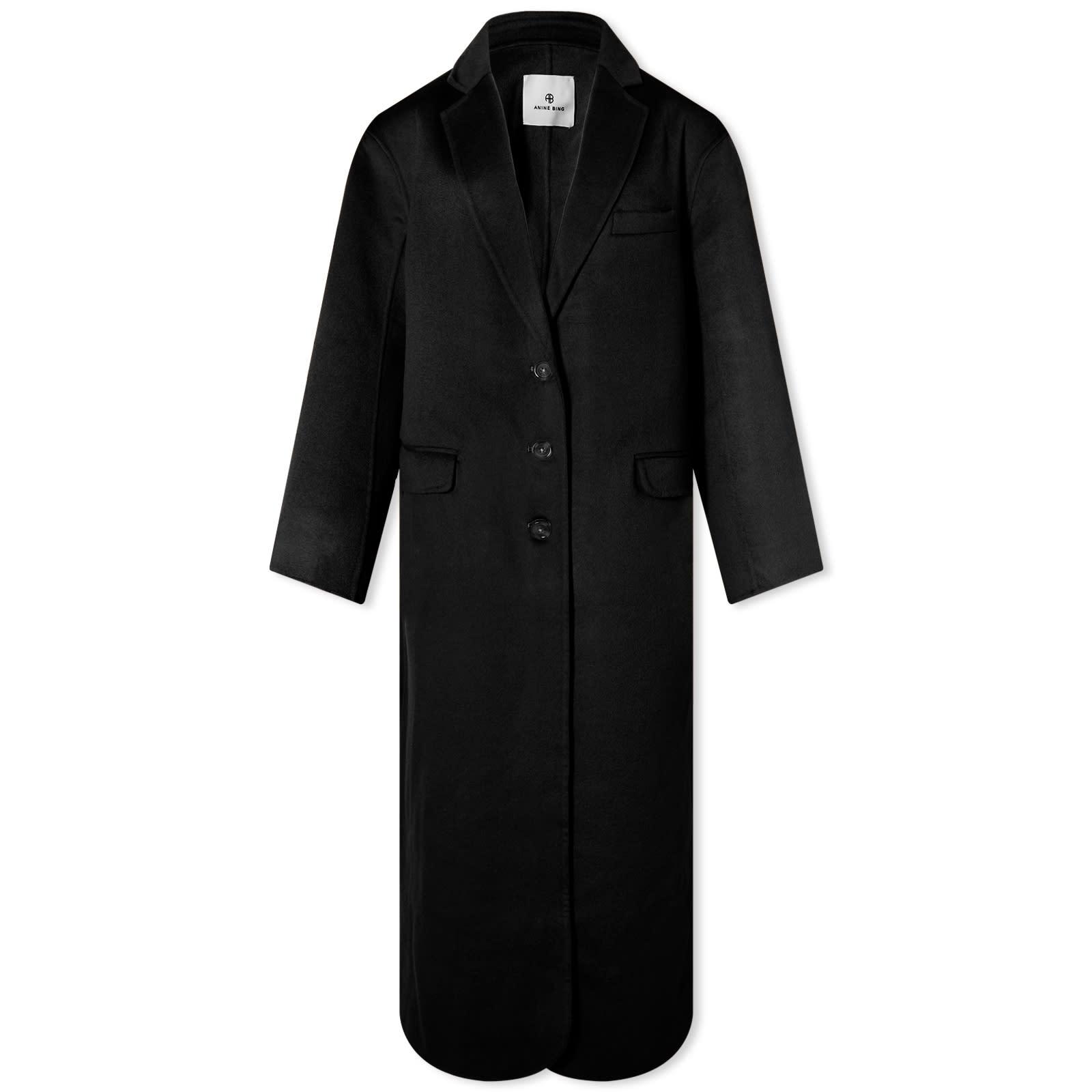 Anine Bing Quinn Cashmere Coat in Black | Lyst