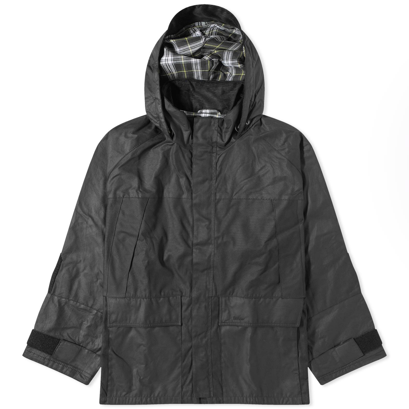 Barbour Heritage Short Field Wax Parka Jacket in Black for Men | Lyst UK