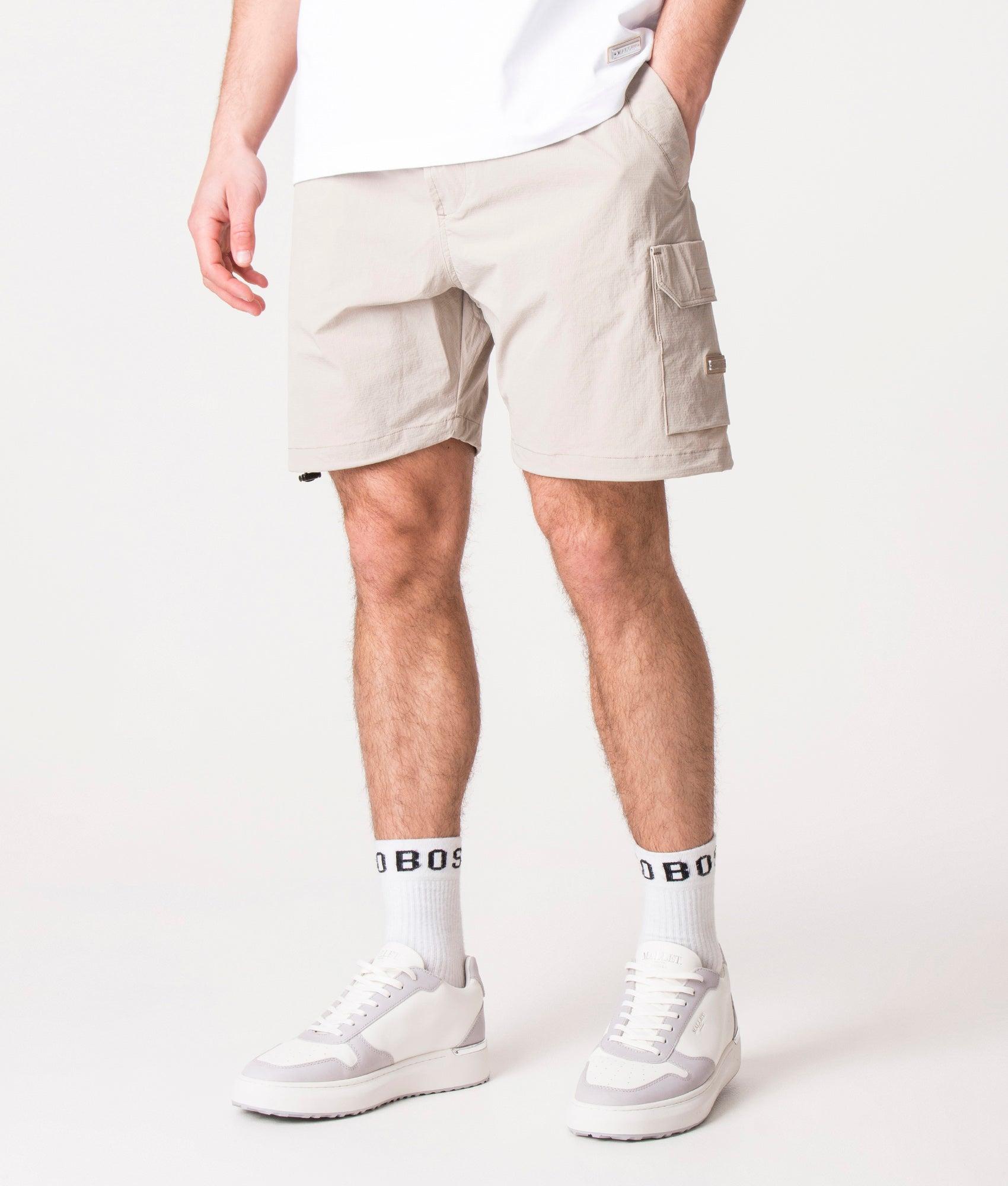 Mallet Regular Fit Utility Stretch Ripstop Cargo Shorts in Natural for ...