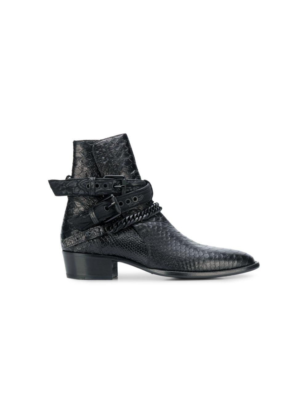 Amiri Python-stamped Jodhpur Boots in Black for Men | Lyst
