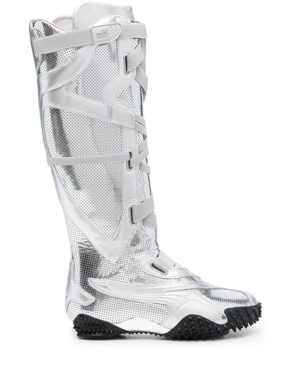 PUMA X Ottolinger Leather Knee-High Boots in White | Lyst