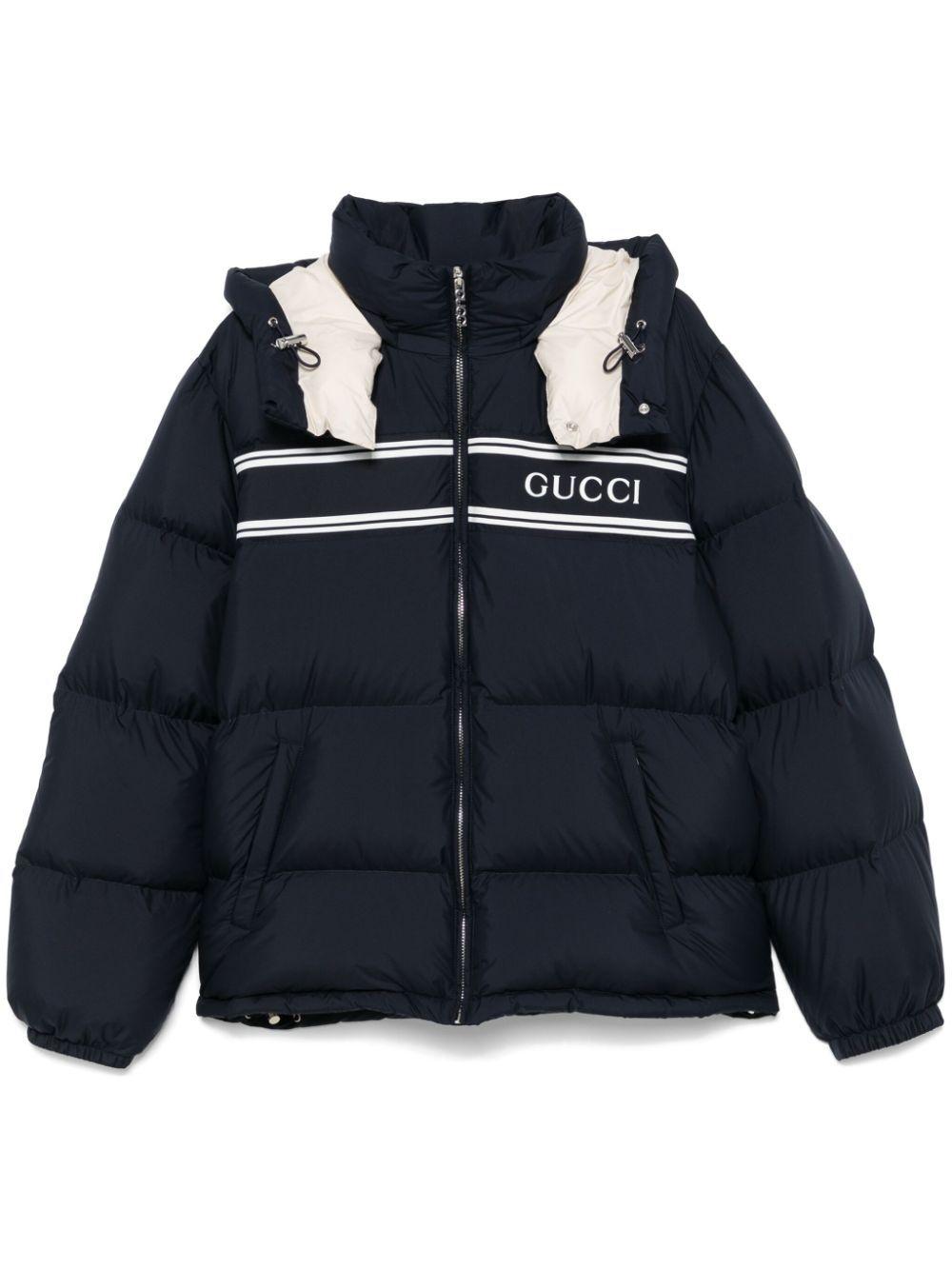 Gucci Puffer Jacket in Blue for Men | Lyst