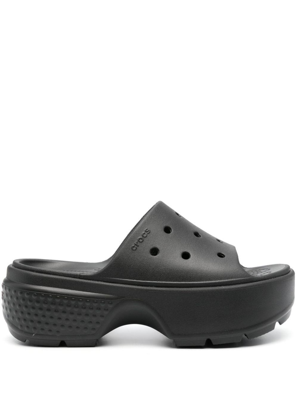 Crocs™ Stomp Platform Slides in Gray | Lyst