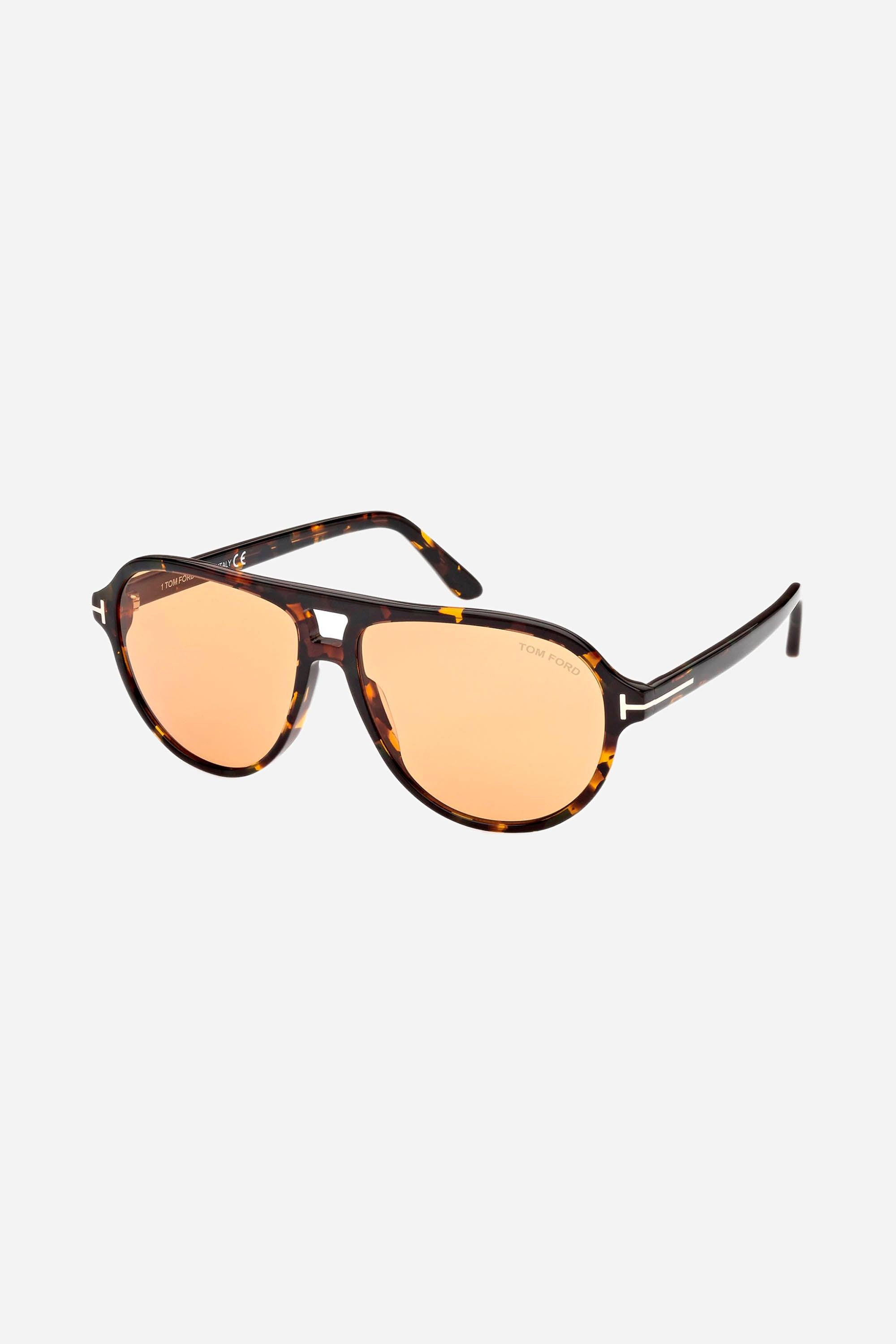 Tom Ford Pilot Havana Orange Sunglasses for Men | Lyst