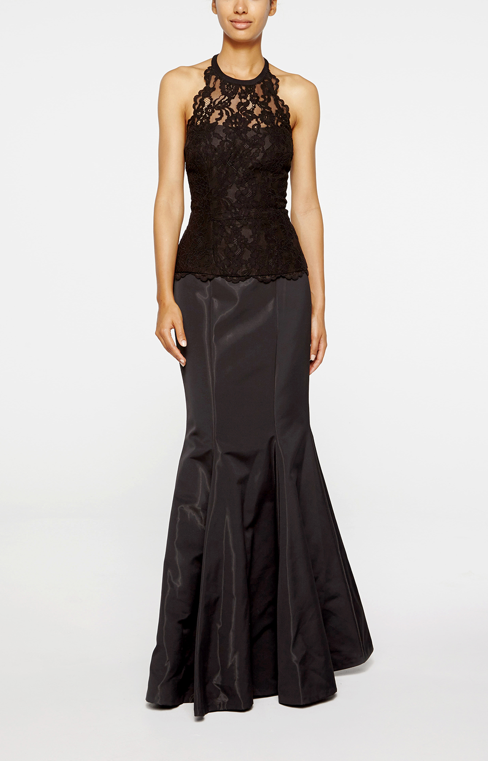 Lyst Nicole Miller Lace Halter Top In Black