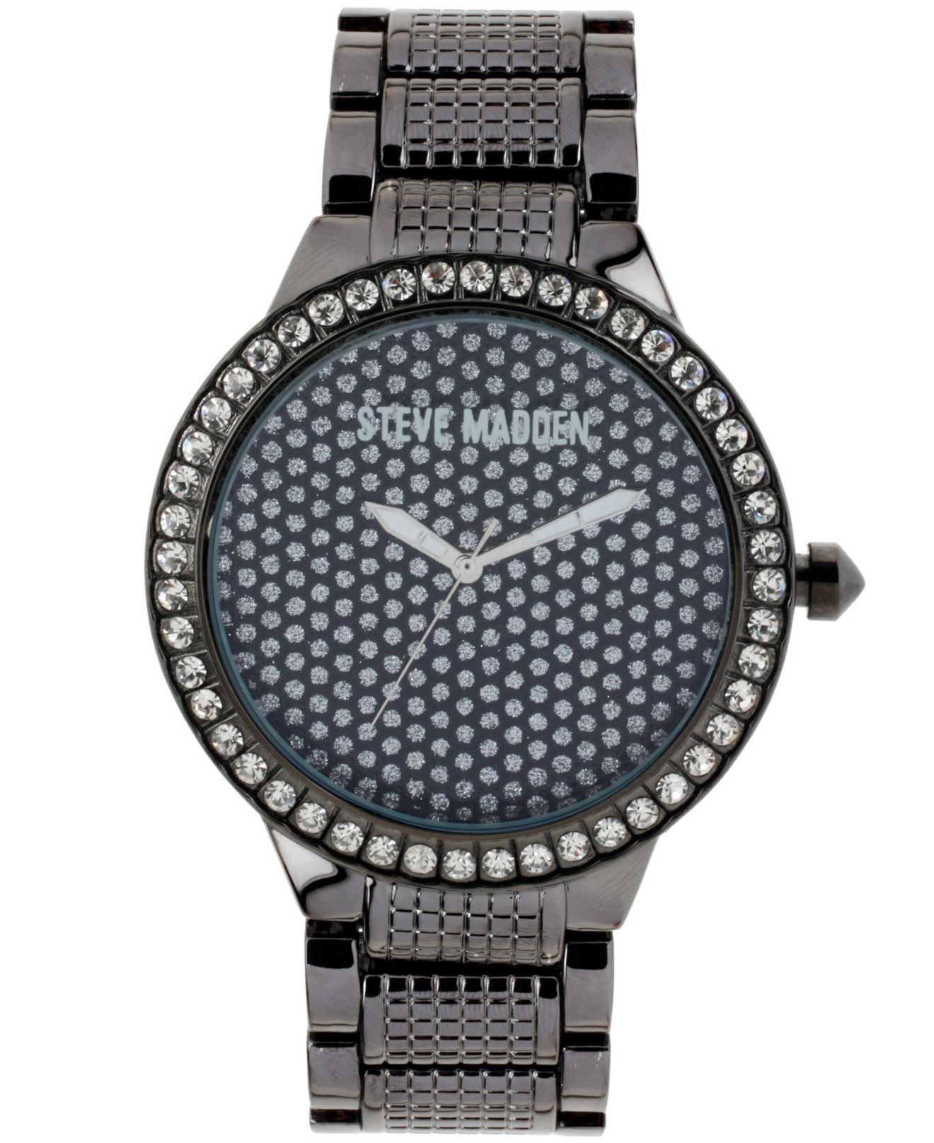 Lyst - Steve Madden Womens Textured Gunmetaltone Bracelet Watch 48mm 07 ...