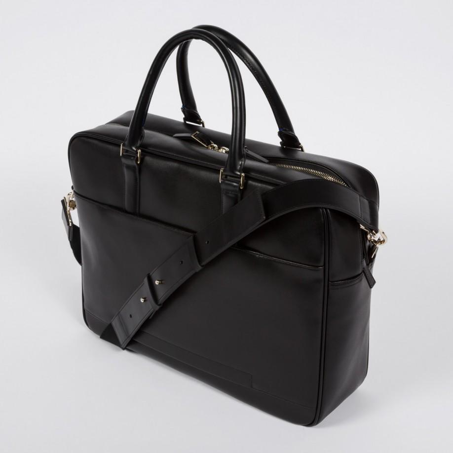 Paul Smith Men's Black 'city Embossed' Leather Weekend Bag for Men - Lyst