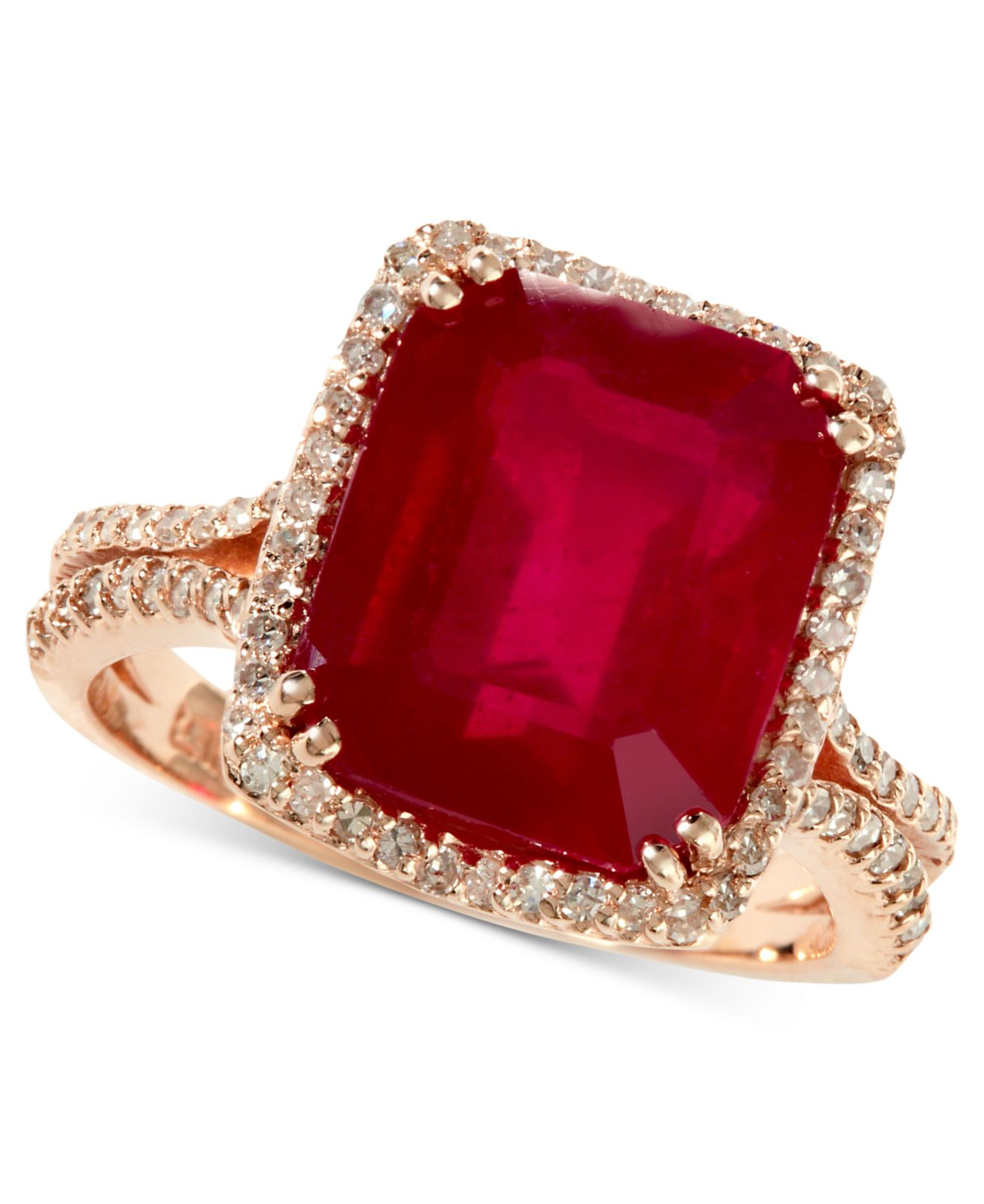 Lyst - Effy Collection Rosa By Effy Emerald-cut Ruby (7-5/8 Ct. T.w ... Lyst - Effy Collection Rosa By Effy Emerald-cut Ruby (7-5/8 Ct. T.w ...