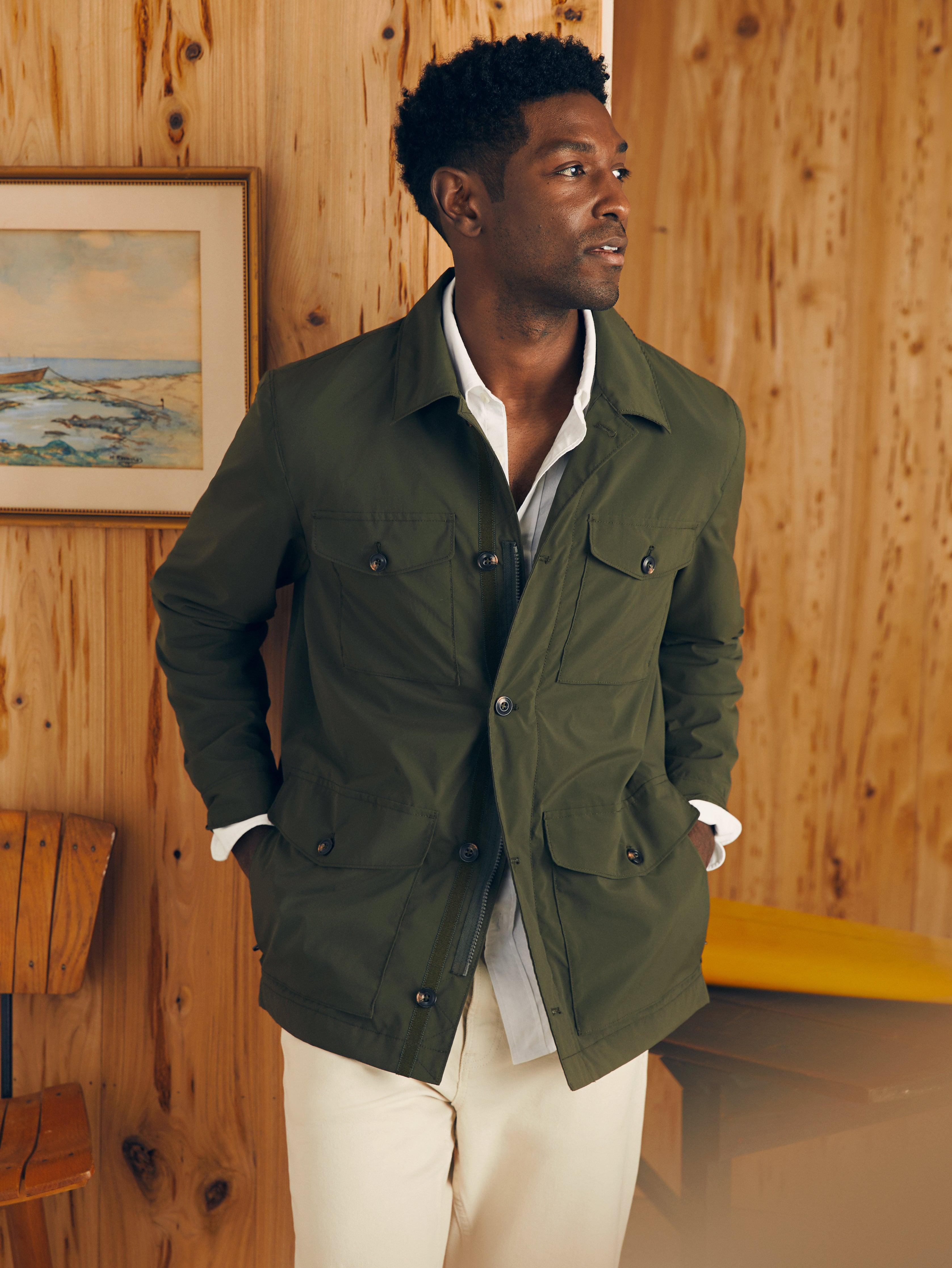 Faherty Reserve Four Pocket Field Jacket in Green for Men | Lyst