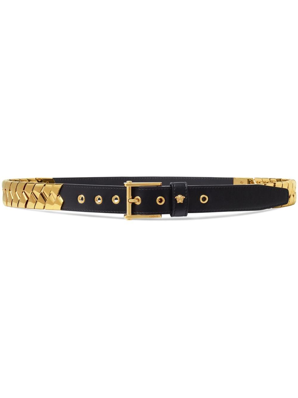 Versace Bind Belt in Black for Men | Lyst