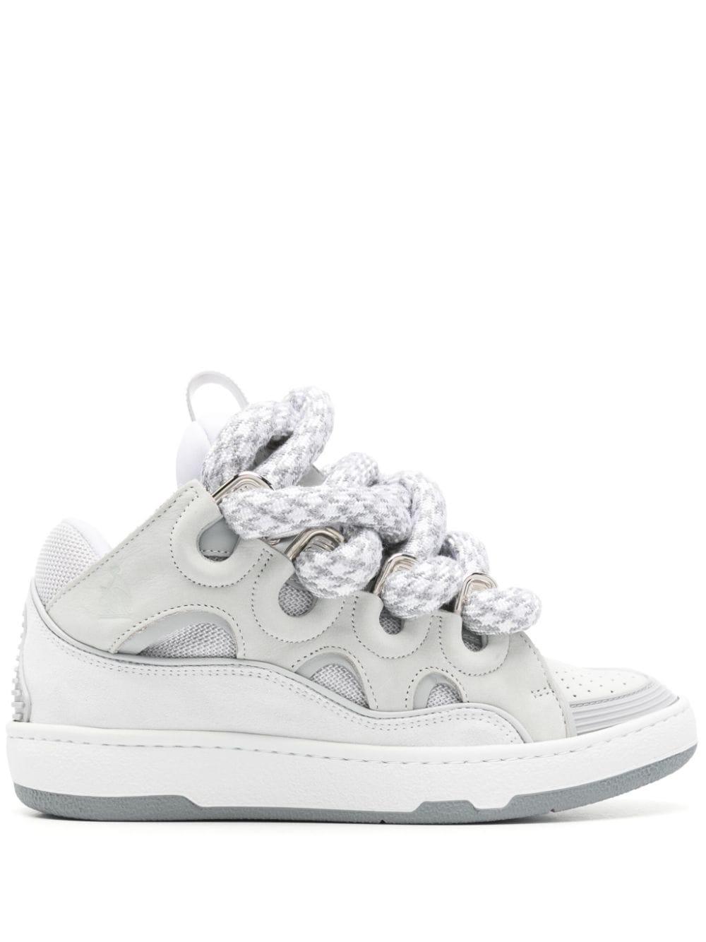 Lanvin Curb Sneakers in White | Lyst