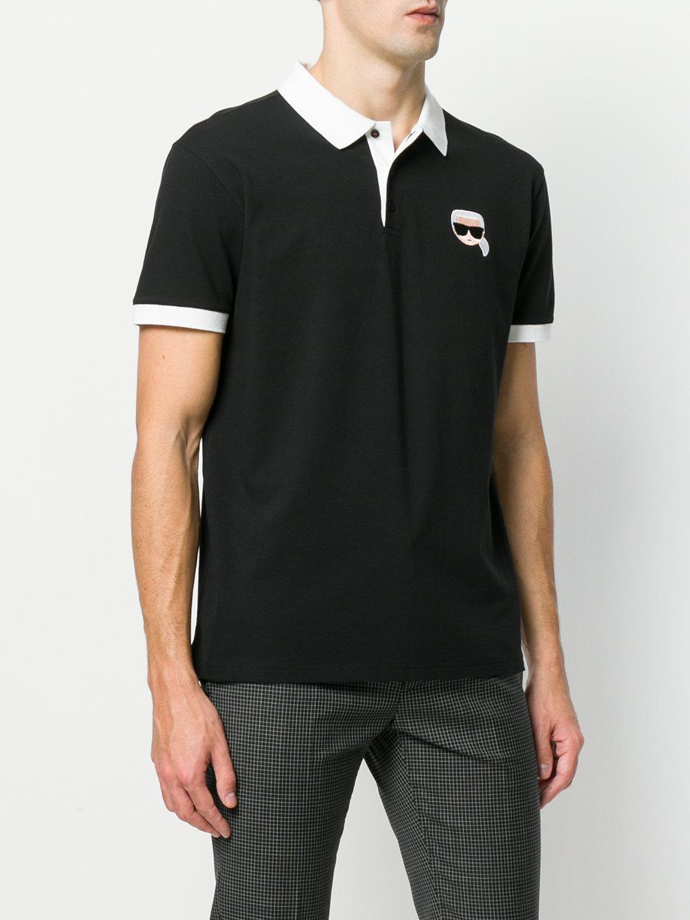 Karl Lagerfeld Cotton Karl Ikonik Polo Shirt in Black for Men - Lyst Karl Lagerfeld Cotton Karl Ikonik Polo Shirt in Black for Men - Lyst