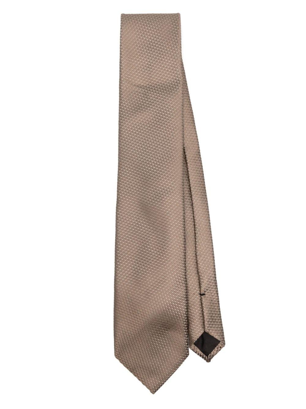 Tom Ford Patterned-Jacquard Tie in Natural for Men | Lyst UK