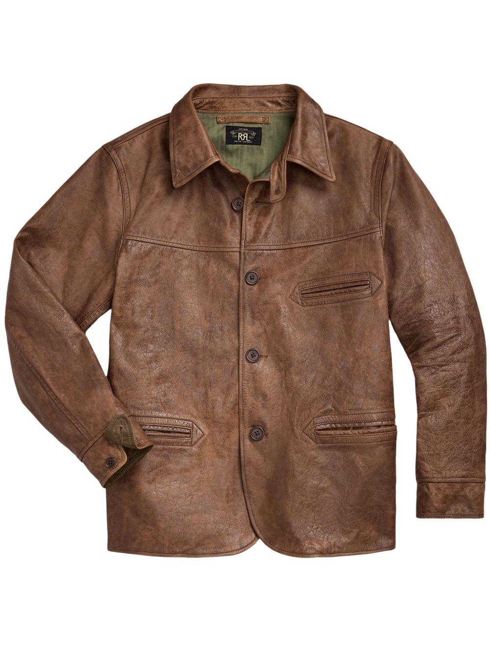 RRL Bradley Leather Jacket in Brown for Men | Lyst