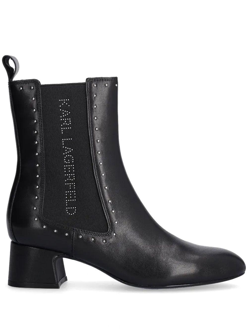 Karl Lagerfeld Bonnie Boots in Black | Lyst
