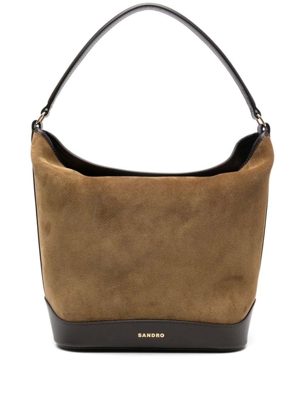 Sandro Tangoso Bucket Bag in Brown | Lyst