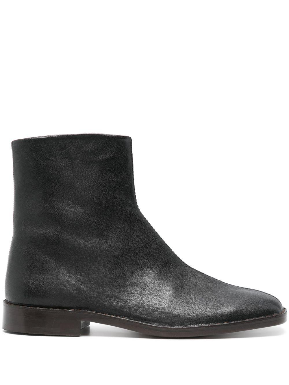 Lemaire Piped Zip Boots in Black for Men | Lyst
