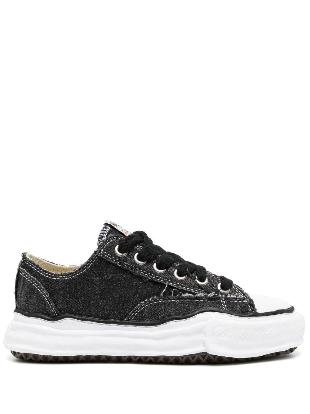 Maison Mihara Yasuhiro Chunky Denim Sneakers in Black | Lyst