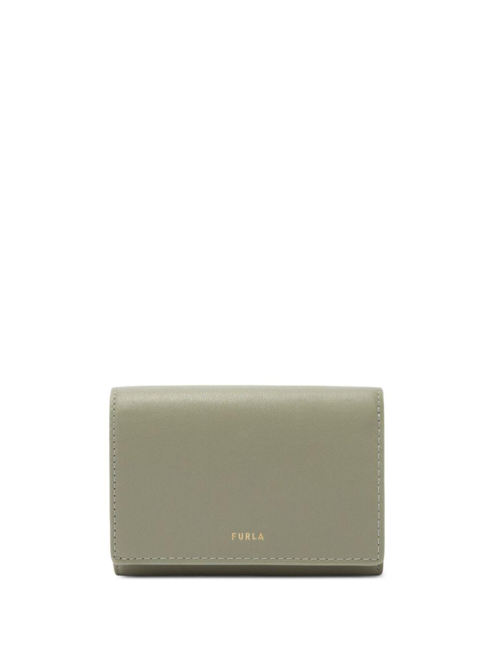 Furla Leather Flap Wallet in Grey | Lyst UK