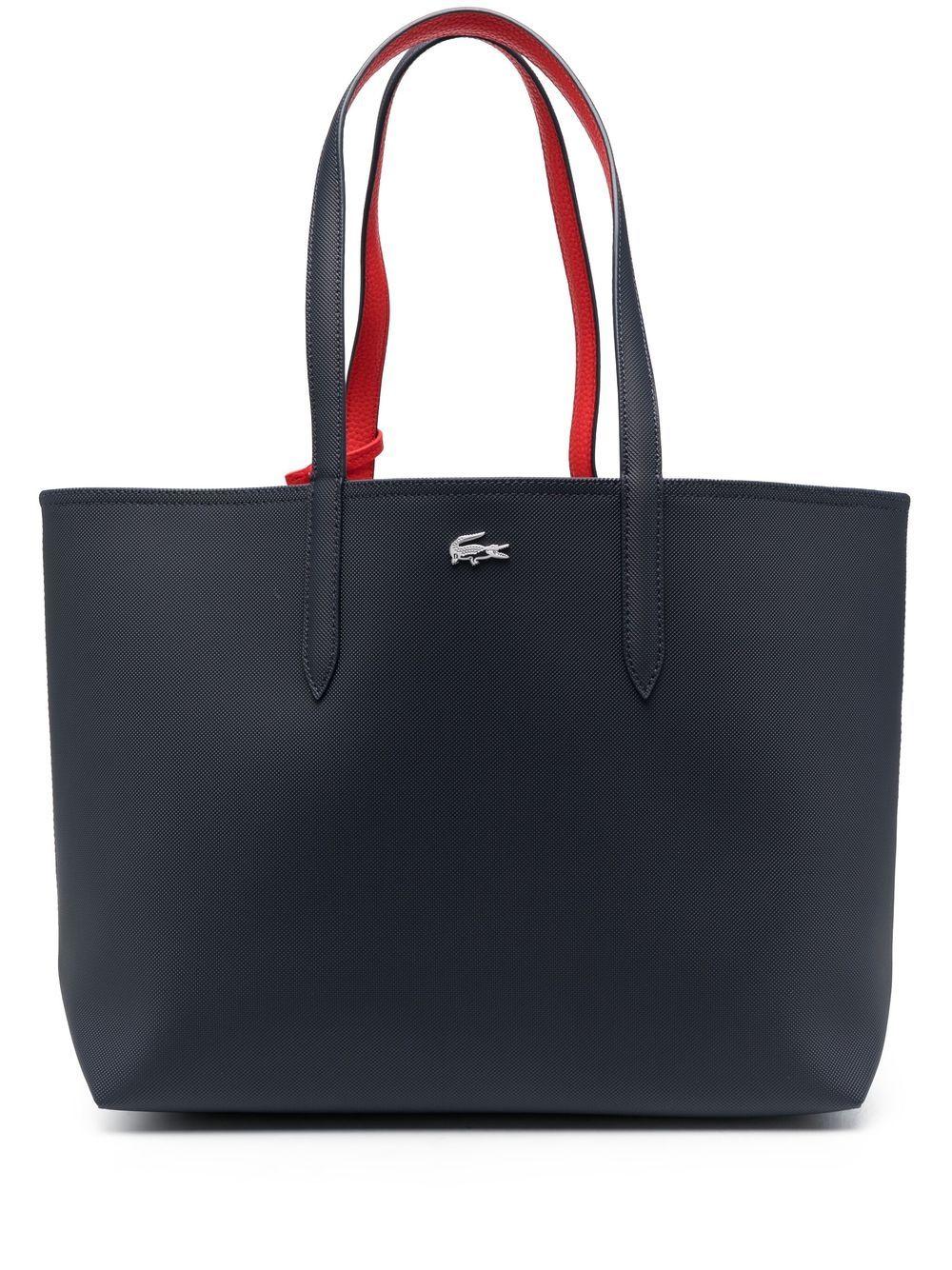 Lacoste Anna Reversible Tote Bag in Black | Lyst