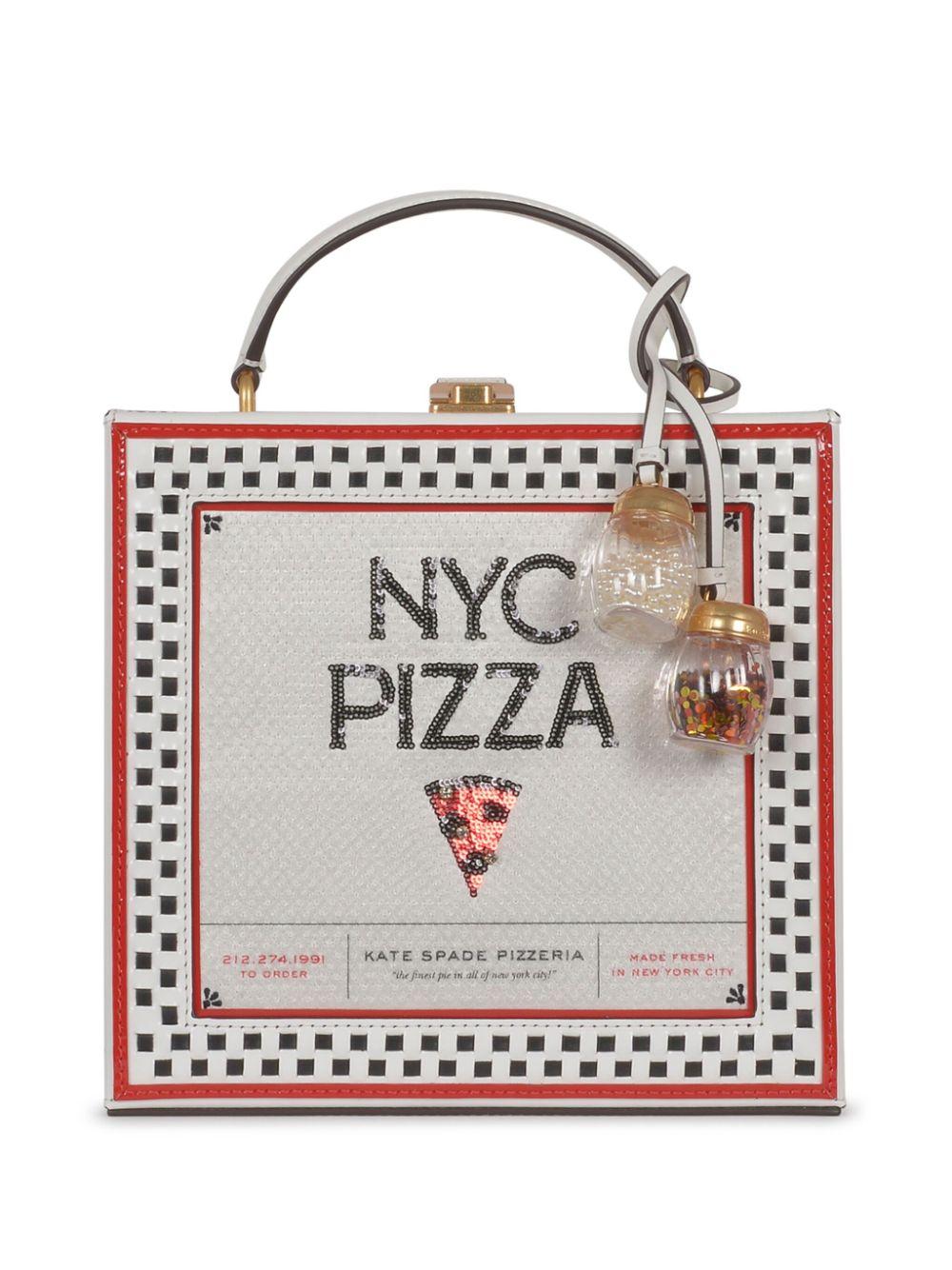 Kate Spade Slice 3d Pizza Box Tote Bag in White | Lyst