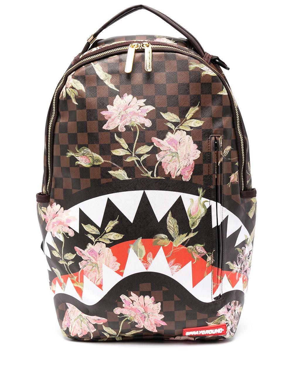 Sprayground Shark Teeth-print Zip-up Backpack in Brown for Men | Lyst ...