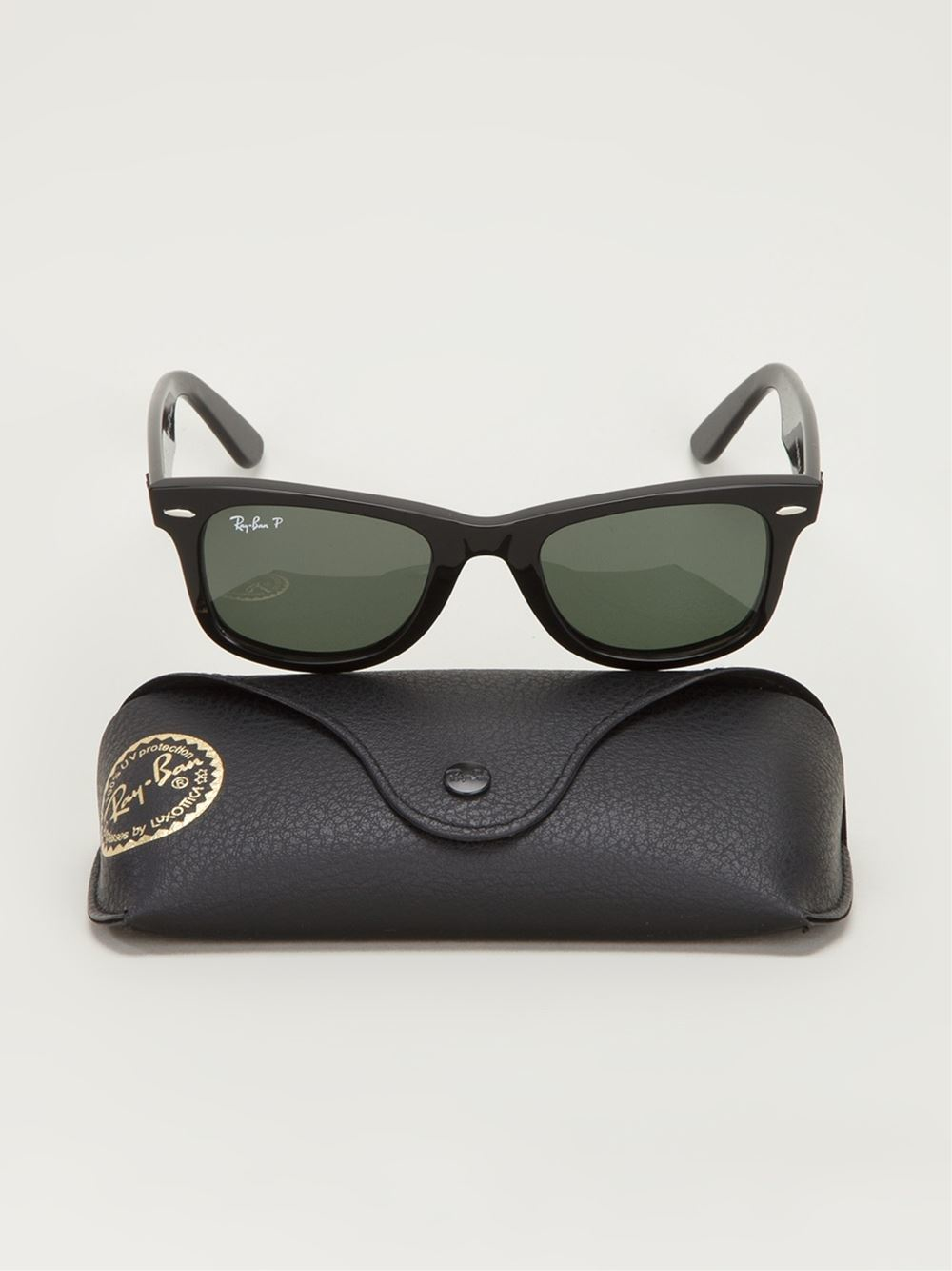 Ray Ban Rectangular Framed Sunglasses In Black Lyst