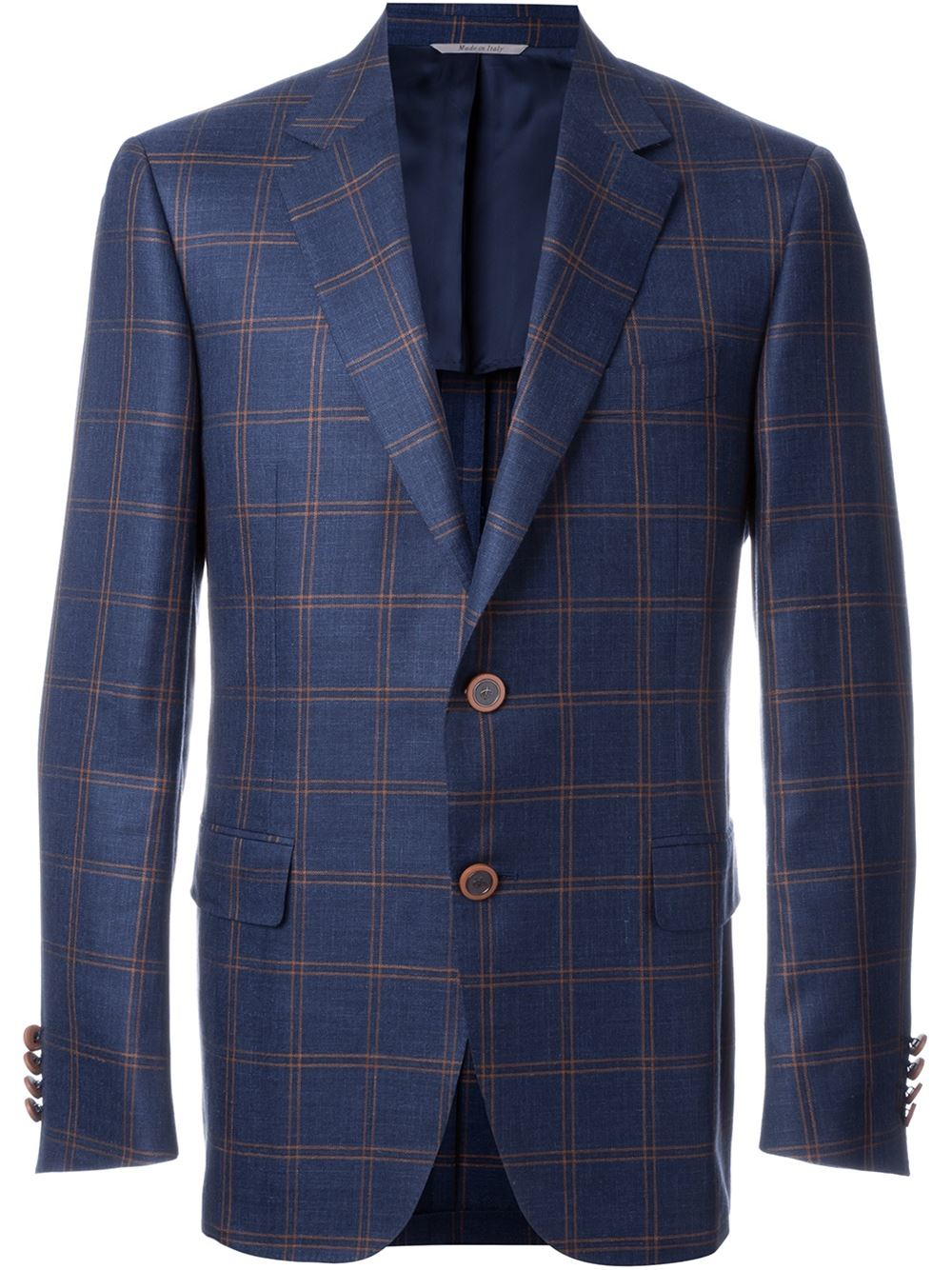 Lyst - Canali Woven Check Blazer for Men