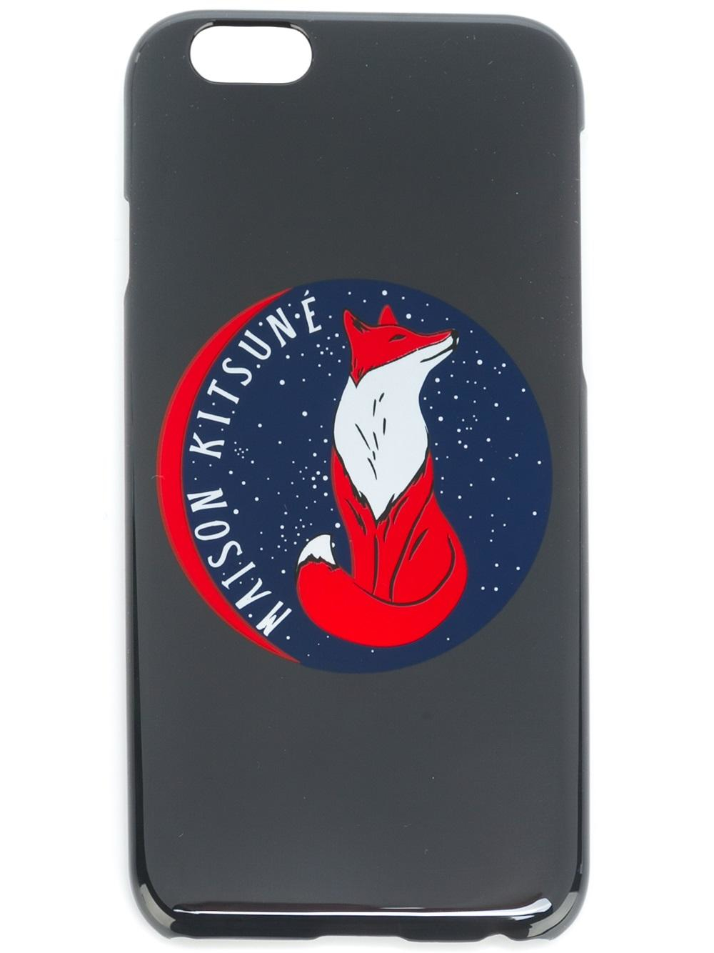 Maison Kitsuné Logo Print Iphone 6 Case in Grey (Gray) - Lyst