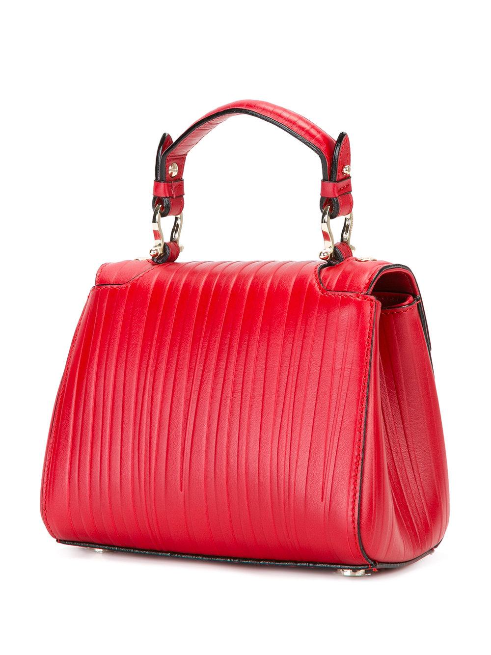Trussardi Leather Mini Lovy Bag in Red - Lyst