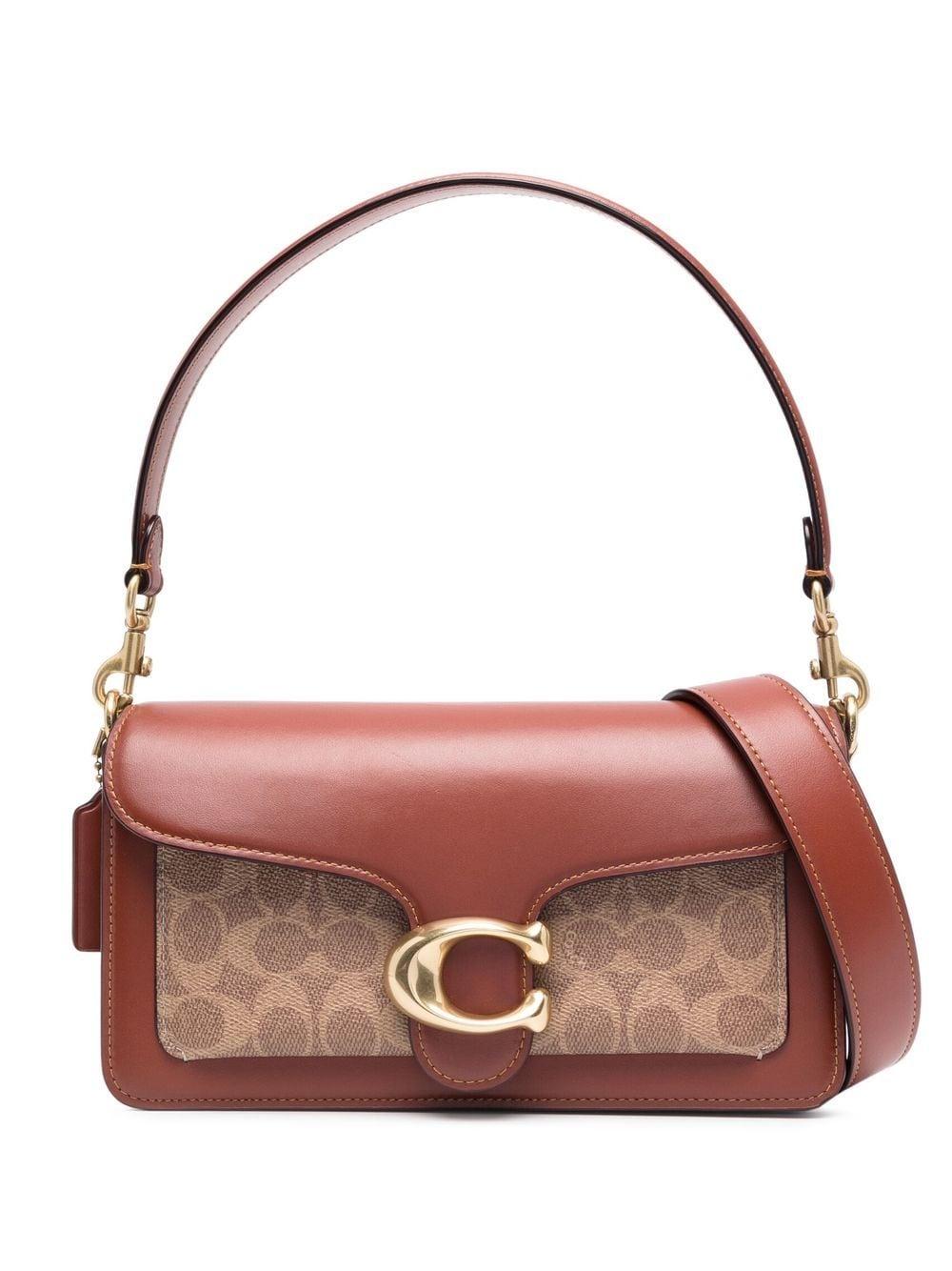 COACH Tabby Signature Coated-canvas And Leather Shoulder Bag in Brown ...