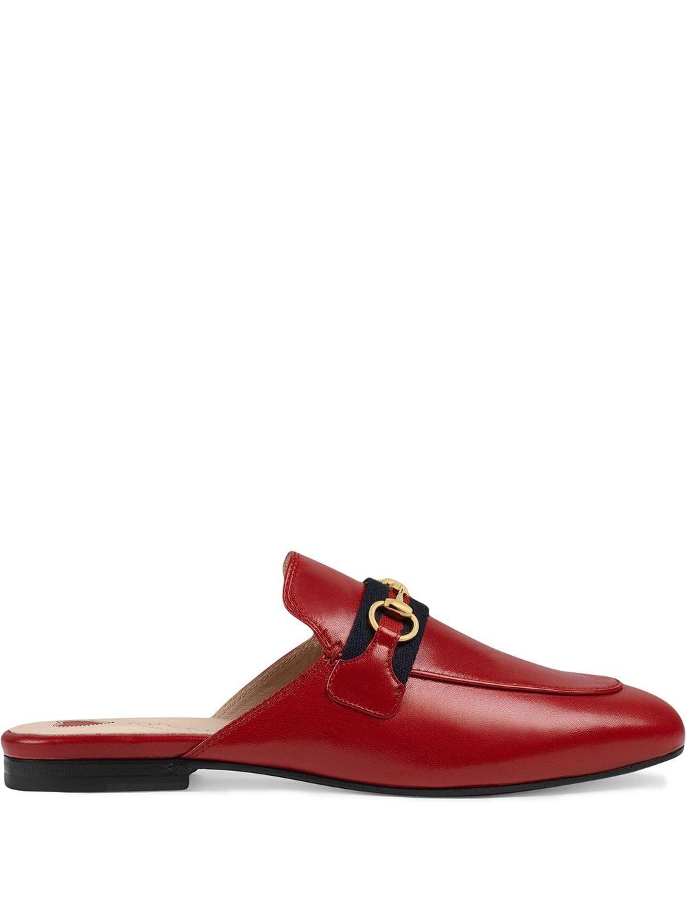 Gucci Princetown Slides in Red | Lyst