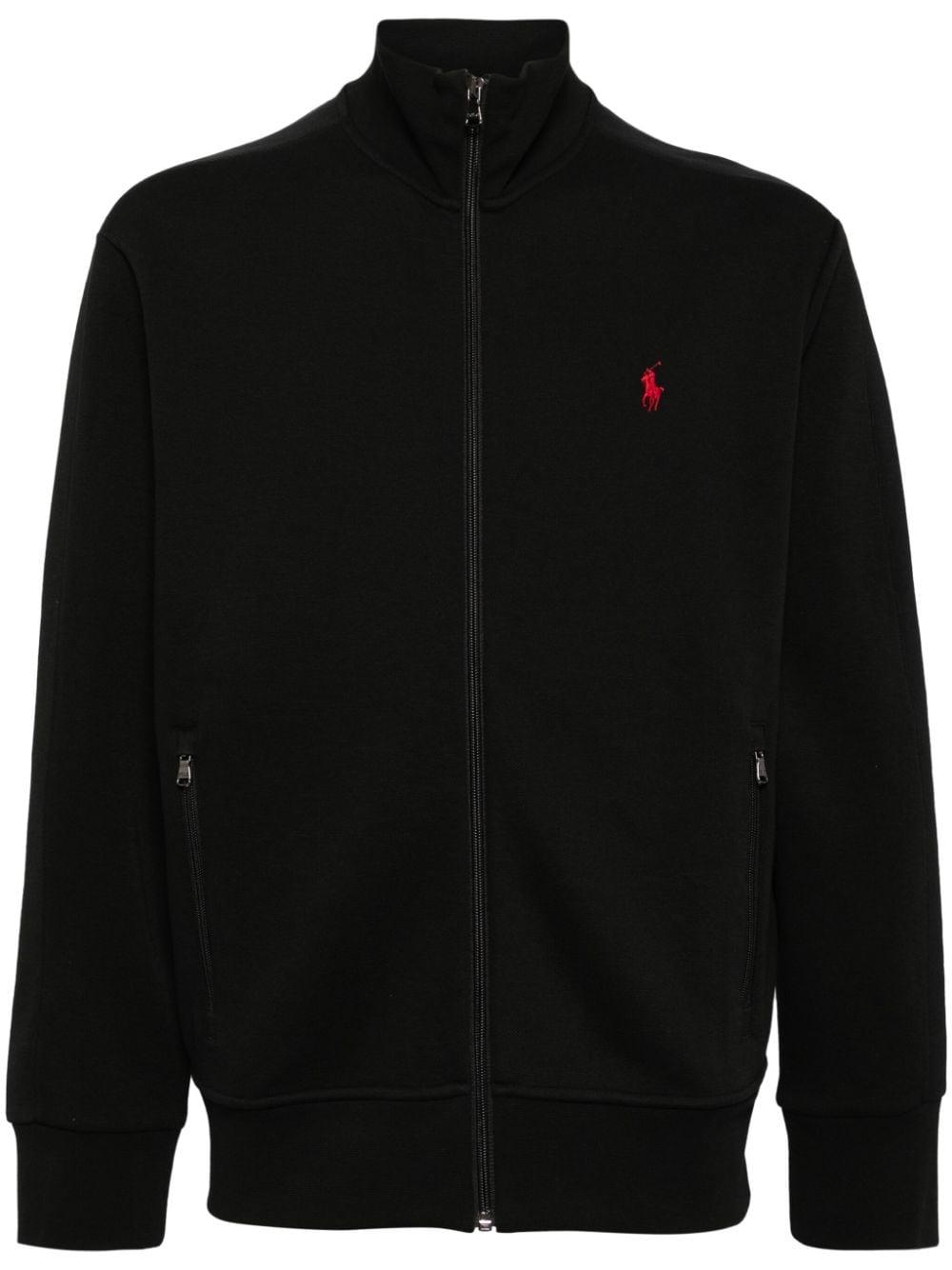 Polo Ralph Lauren Double-knit Track Jacket in Black for Men | Lyst