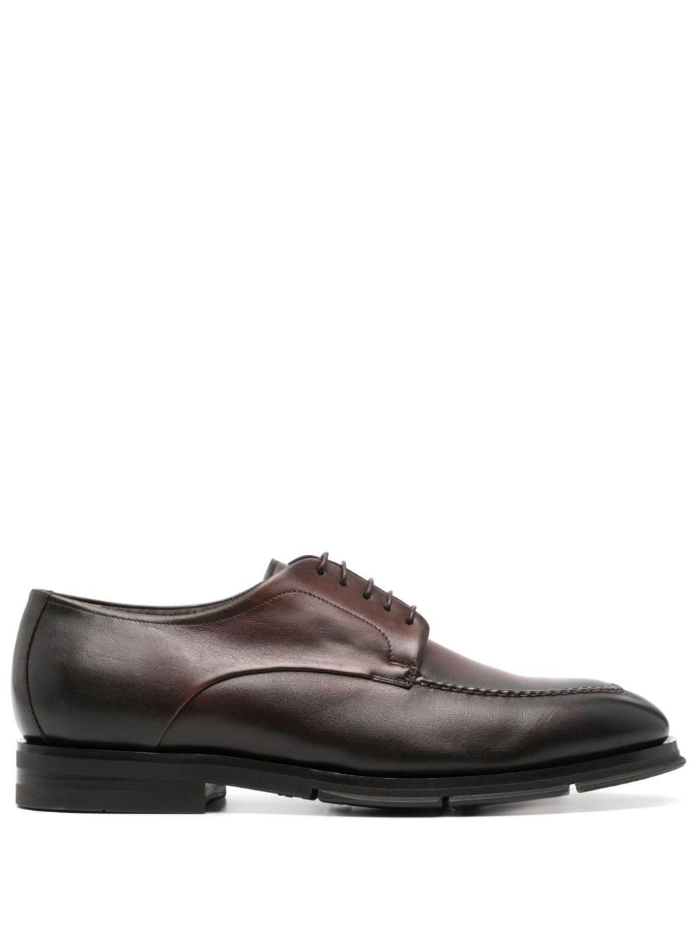 Santoni Gradient-Effect Derby Shoes in Brown for Men | Lyst