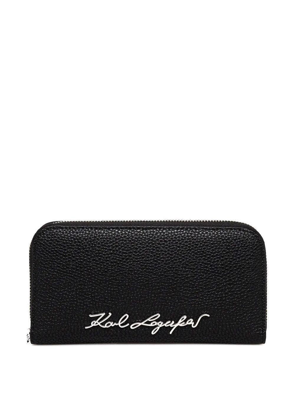 Karl Lagerfeld K/Pebble Wallet in Black | Lyst UK