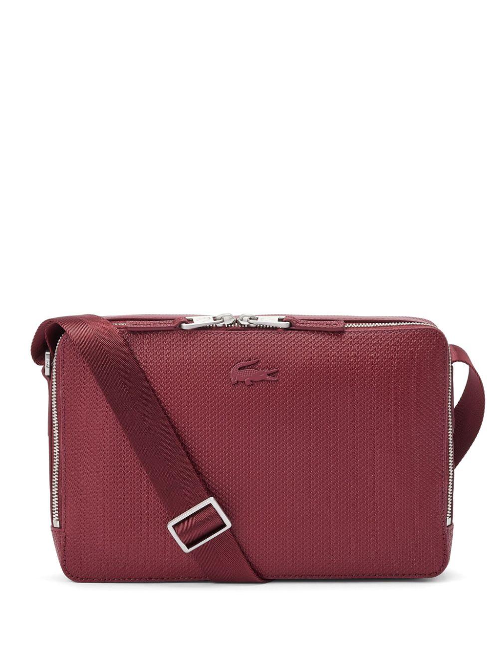 Lacoste Chantaco Leather Bag in Purple for Men | Lyst