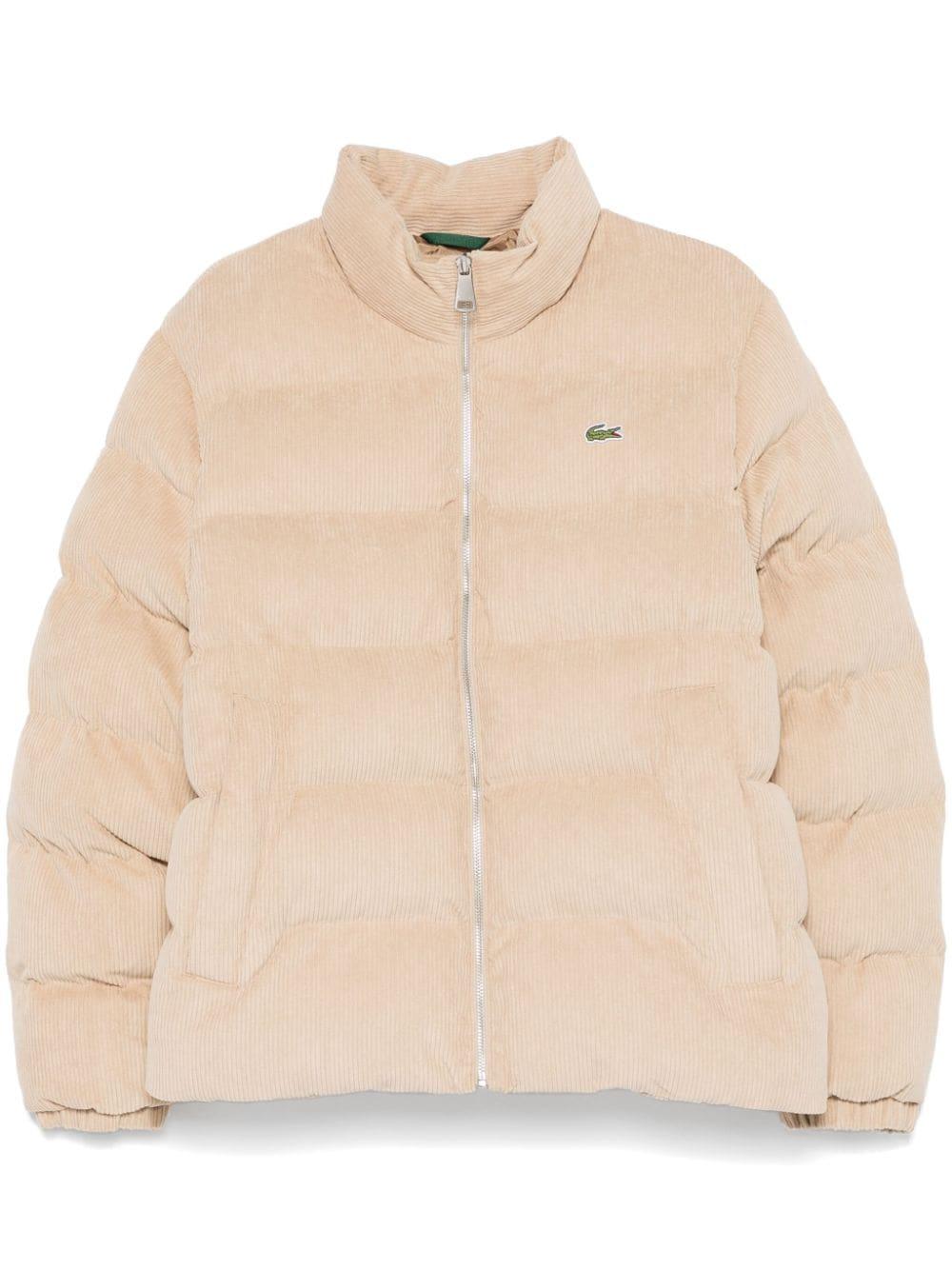 Lacoste Corduroy Puffer Jacket in Natural for Men | Lyst