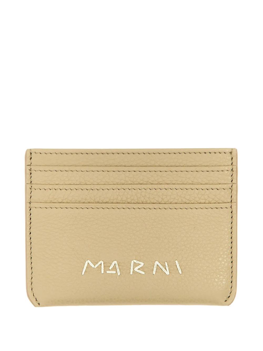 Marni Logo Card Holder in Natural for Men | Lyst UK
