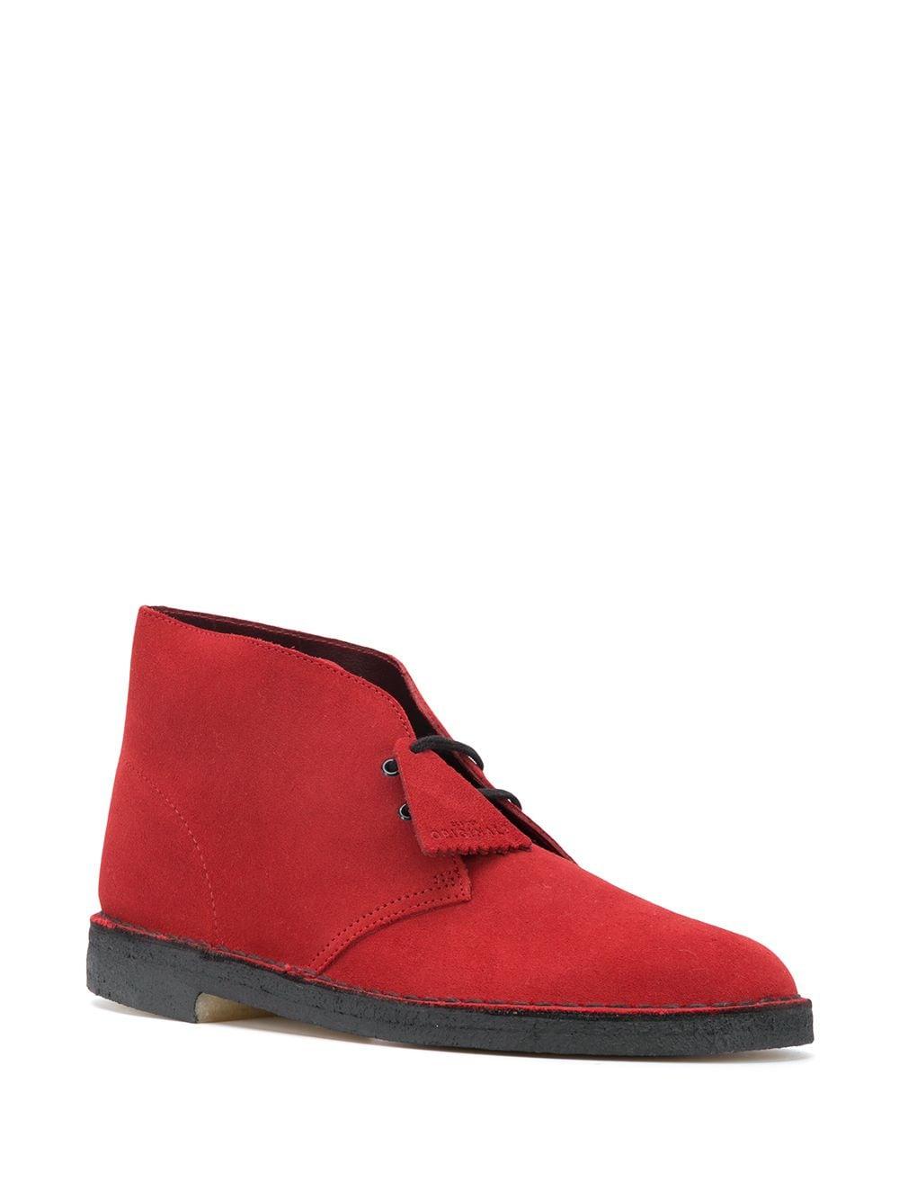 Clarks Brandy Suede Desert Boots in Red for Men - Lyst