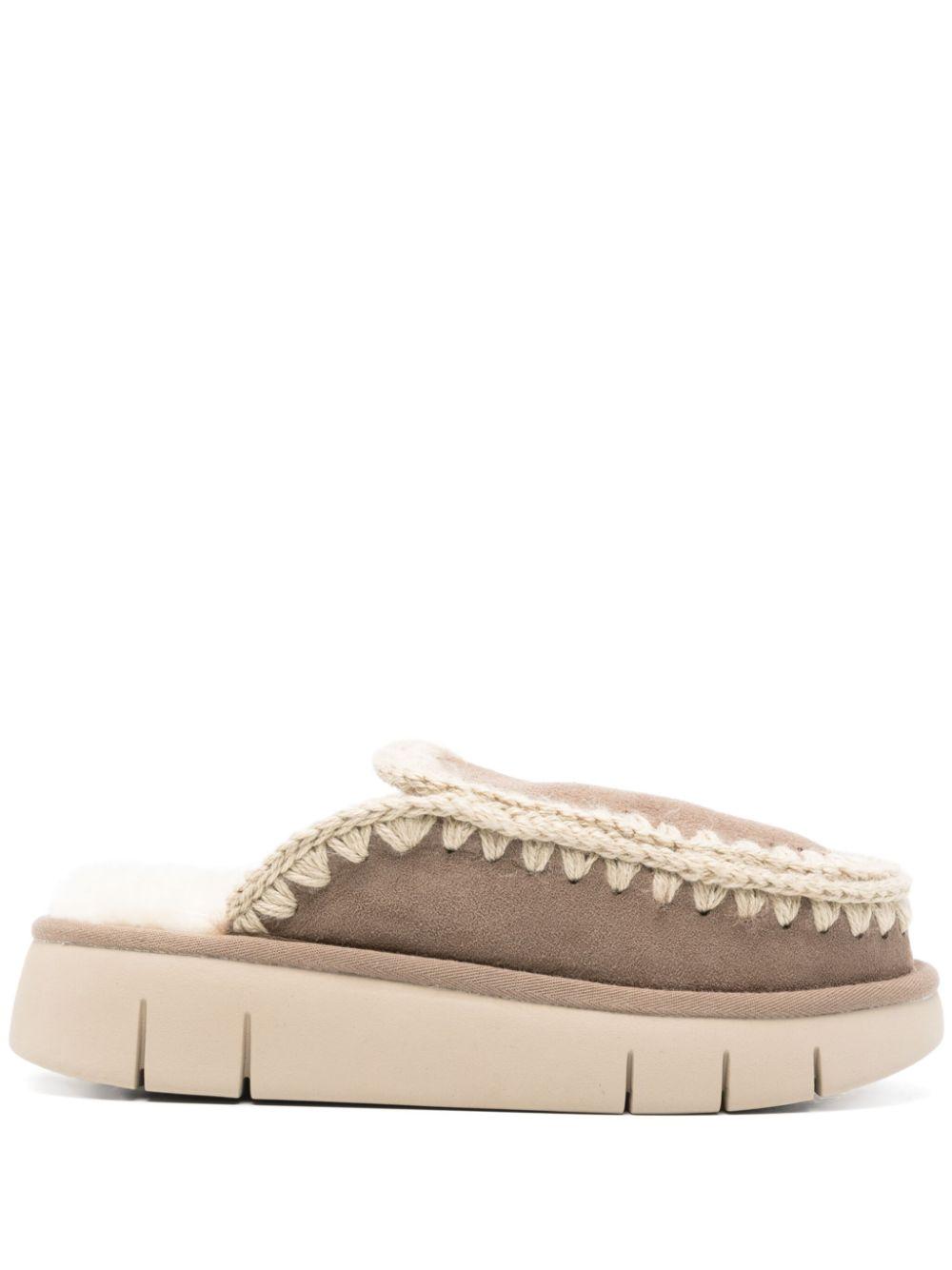 Mou Suede Slides in Brown | Lyst