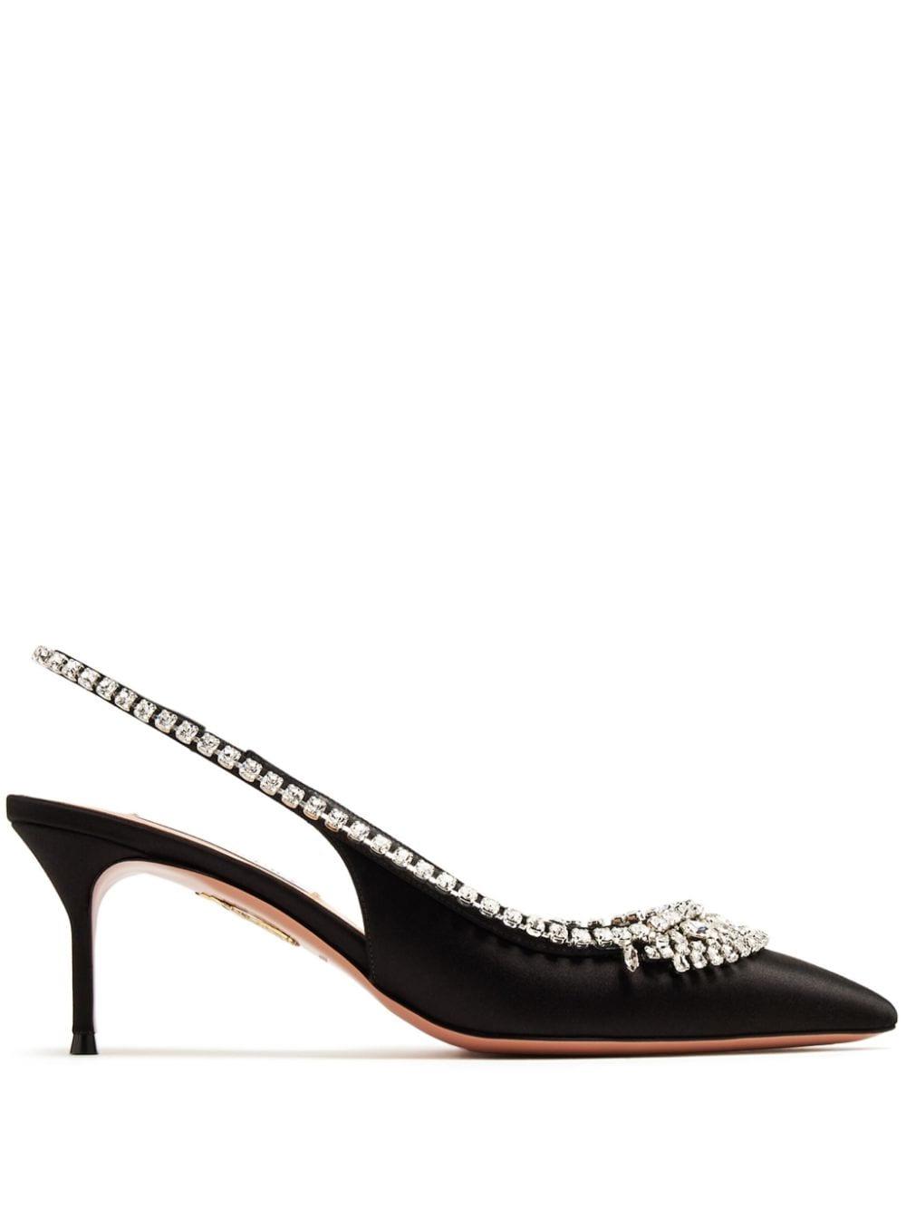 Aquazzura 65Mm Crystal-Embellished Pumps in Black | Lyst