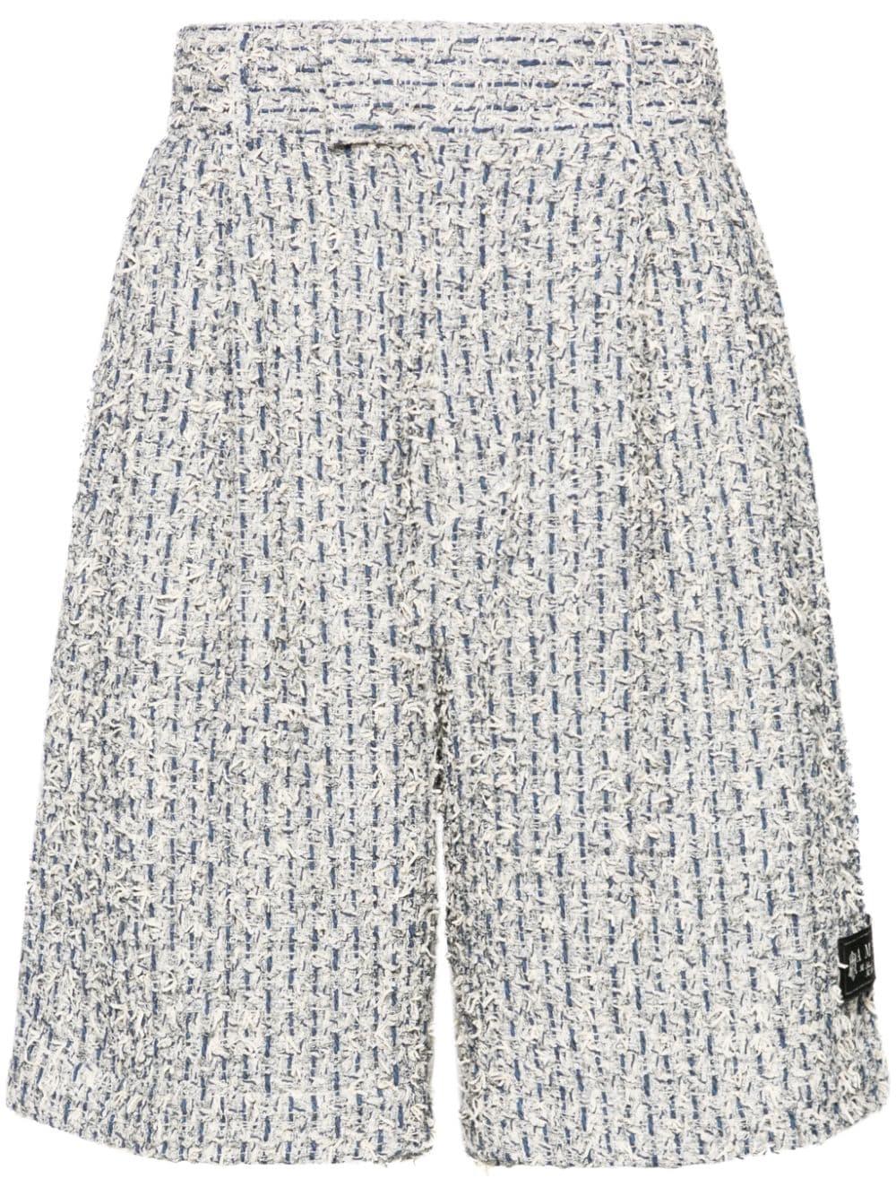 Amiri White And Bouclé Shorts in Gray for Men | Lyst