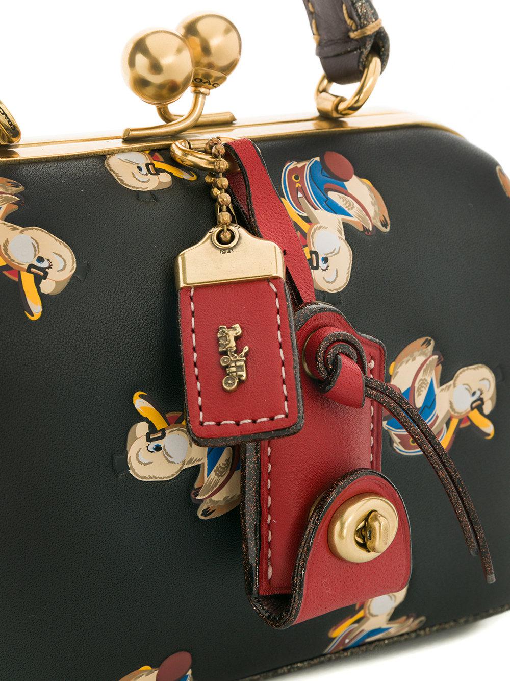 COACH Leather Duck Print Bag in Black - Lyst