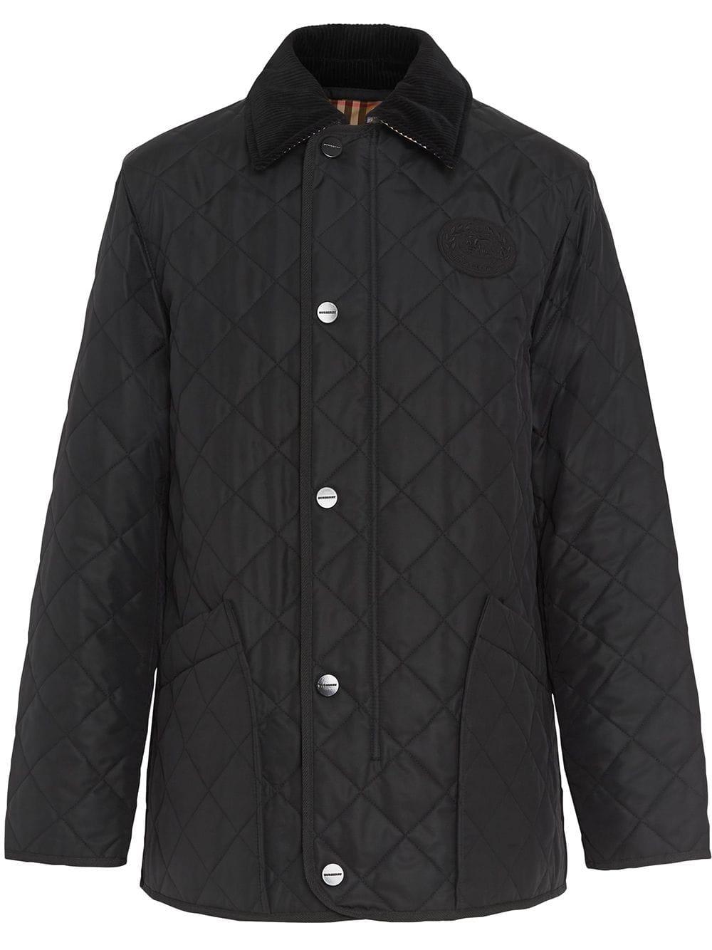 Burberry Synthetic Diamond Quilted Thermoregulated Barn Jacket in Black for Men - Lyst