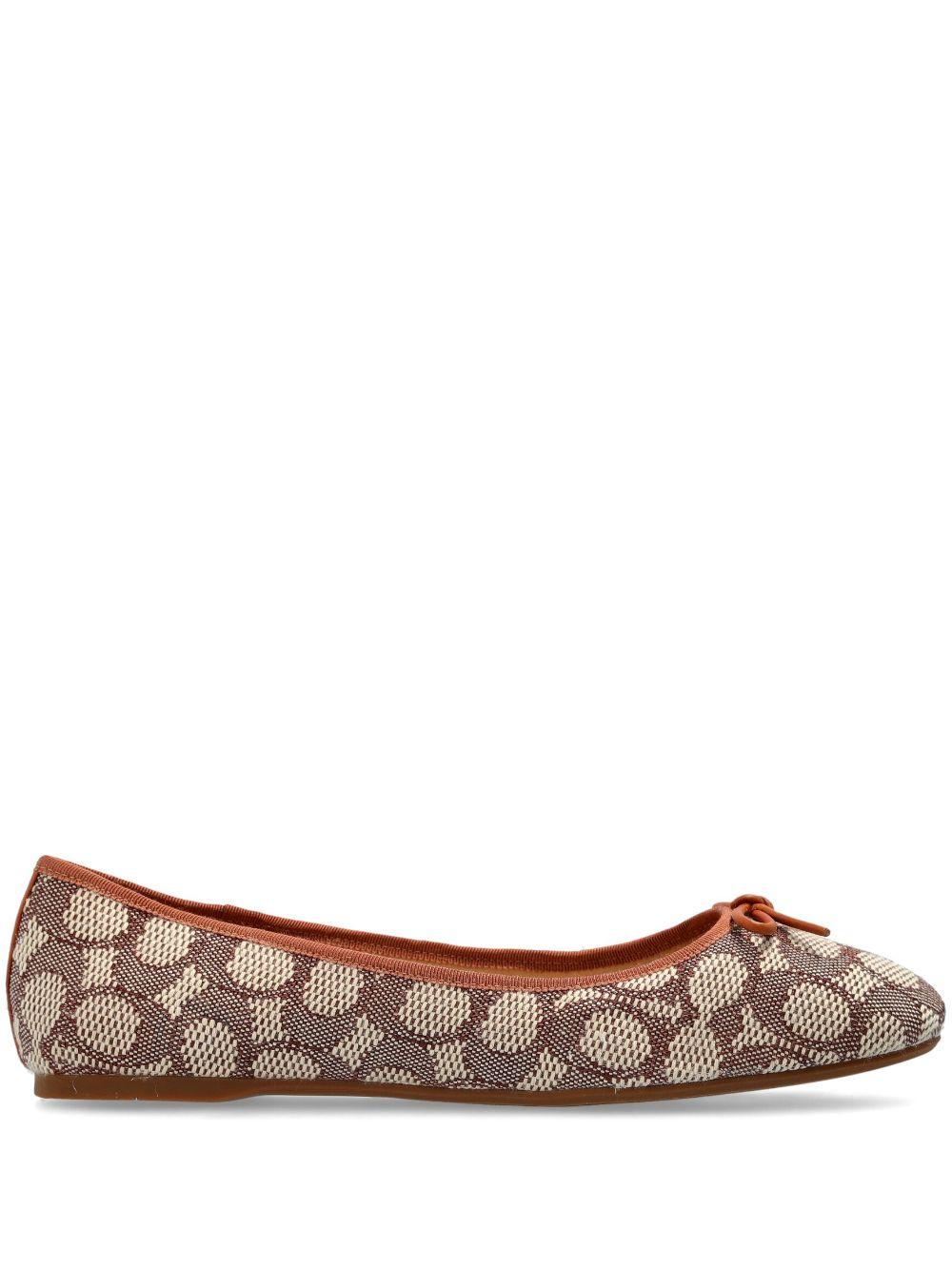 COACH Abigail Ballet Flats in Brown | Lyst