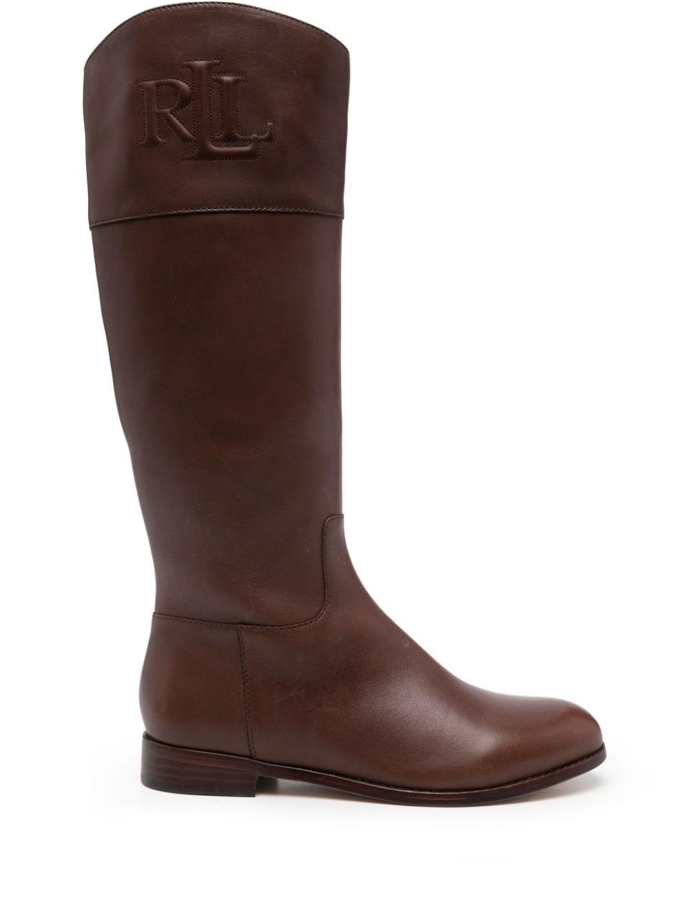 Ralph Lauren Justine Boots in Brown | Lyst